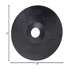 3M Fibre Disc Backup Pad, 05637, 5 in x 7/8 in , Black