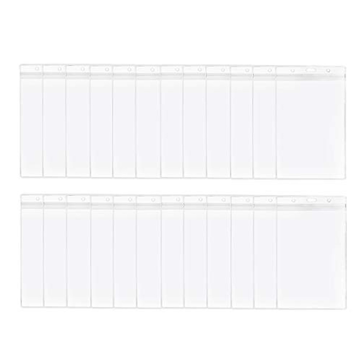 LGEGE 24 PCS Transparent Extra Large 6.5x4.5" Badge Holders for Passport ID ,Cash,Plane Ticket, Receipts,Credit Card, etc
