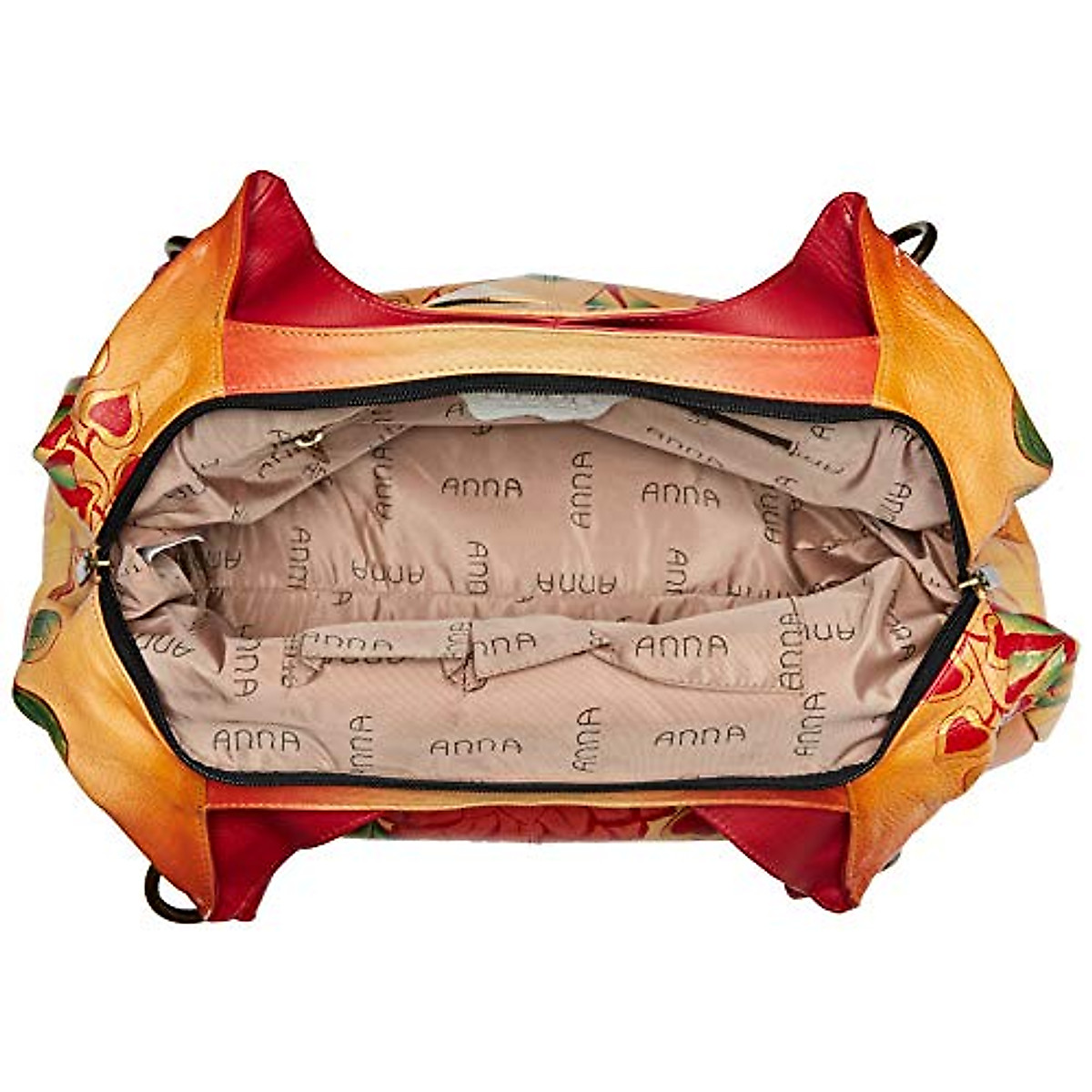 Anna by Anuschka womens Hobo Ruched Handbag Genuine Leather, Summer Bloom, One Size US