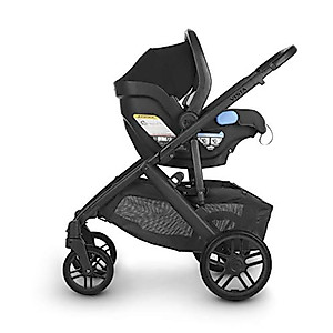 UPPAbaby Vista V2 Stroller - Jake (Black/Carbon/Black Leather) + Mesa Infant Car Seat - Jake (Black)