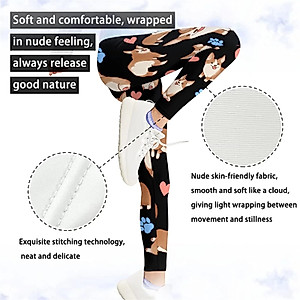 COEQINE Cute Corgi Print Girls Yoga Dancing Leggings Size 4-13 Years Kids Teens Stretch Ankle Length Pants Running Active Yoga Tights