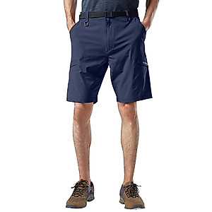 Mr.Stream Men's Hiking Relaxed Fit Golf Lounge Quick Drying Fishing Nylon Casual Shorts 3202 Blue L