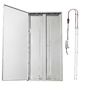 jimwhen 4FT Magnetic LED Troffer Retrofit Kit, 2x4 FT LED Retrofit Kit,36W,5000K Daylight White,Super Bright 5400LM,0-10V Dimmable,T8 T10 T12 Fluorescent Replacement,UL Cert,Quick Easy Install