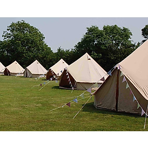 Outdoor Luxury Glamping Bell Tents for Boutique Camping and Occasional Family Camping Trips and Festivals and Human shelter for inhabiting or Leisure(Dia. 5meters)