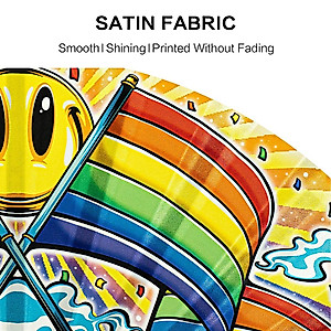 Raveahem UV Glow Rave Fan, Bamboo Folding Clack Hand Fan for Men Women (Rainbow, Large 13")