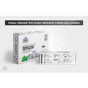 K&J Replacement Keurig Starter Kit for K200, K250, K35, and K-compact Brewers- Includes Rear Reservoir Filter Holder And 6-pack of Keurig 2.0 Compatible Water Filters