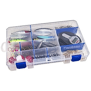 Flambeau Outdoors 4004 Fishing Tackle Box - Includes 15 Dividers, 20 Compartments, Clear Tackle Box Fishing Lure Organizer, Tuff Tainer Tackle Box with Zerust Anti-Rust Dividers