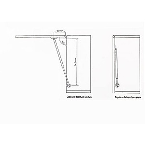 2Pcs 40N/8.8lb Gas Strut Lift Support Cabinet Door Lift Pneumatic Support(Silver)