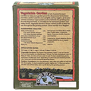 Down to Earth Organic Vegetable Garden Fertilizer 4-4-4, 1lb