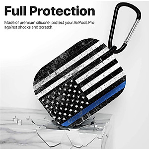 GIUMOWL American Flag Airpods Pro Case Compatiable with Airpods pro-Airpods Cover with Key Chain,Full Protective Durable Shockproof Personalize Wireless Headphone Case
