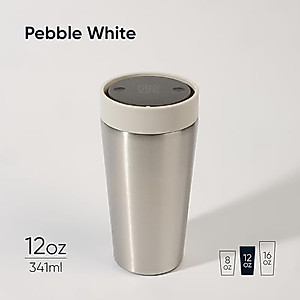 Circular & Co Stainless Steel Coffee Cup - 12oz - Insulated Reusable Travel Mug - Made from Recycled Stainless Steel - 100% Leakproof Coffee Mug - Fully Lockable - Insulated for 6 Hours