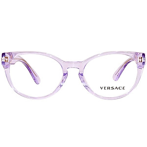 Versace Kids VK 3323U 5372 Transparent Pink Plastic Oval Eyeglasses 47mm