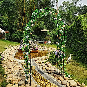 SCENDOR Wedding Arch Garden Arbor Curved Metal Durable Iron Garden Arch Trellis for Climbing Plants Outdoor Ceremony