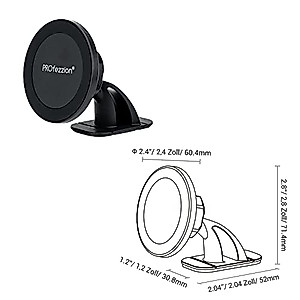 PROfezzion 2-Pack Compatible with MagSafe Car Mount, Magnetic Phone Holder for Car Dash, Home & Office Compatible with iPhone 14 13 12 Pro Max Plus, MagSafe Case & All Phones [14 Strong N52 Magnets]
