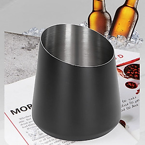 Champagne Bucket, Stainless Steel Ice Bucket Beverage Tub for Parties Longer Cold Storage Time Makes Easy Wine Bucket Ice Bucket, 15 x 16 x 12cm / 5.9 x 6.3 x 4.7in(black)