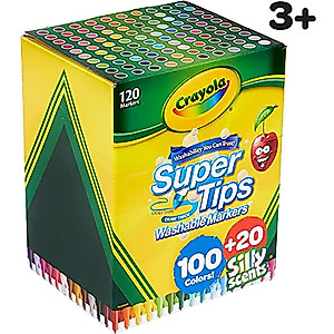 Crayola Super Tips Bulk Marker Set (120 Count), Kids Washable & Scented Markers, Easter Gifts For Kids [Amazon Exclusive]