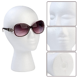 BALABALA 3 Pcs Foam Wig Head, Female Styrofoam Mannequin Hairpieces Stand Holder Cosmetics Model Head Wig Display for Style, Model, Display Hair, Hats, Hairpieces, Mask , Salon and Travel