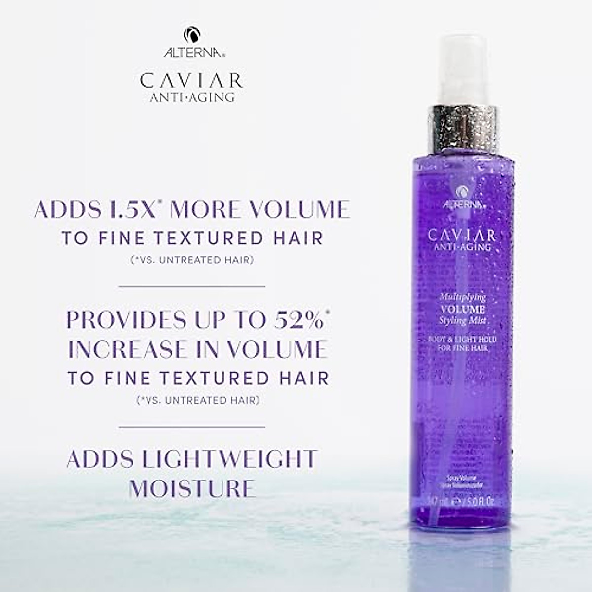 Alterna Caviar Anti-Aging Multiplying Volume Styling Mist, 5 Ounce | For Fine, Thin Hair | Light Hold | Sulfate Free , 5 Fl Oz (Pack of 1)