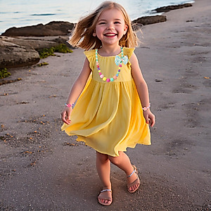 PinkSheep Kids Classic Jewelry, 6 Sets of Beaded Necklaces and Bracelets for Girls, Favors Bags for Girls Jewelry (Classic)