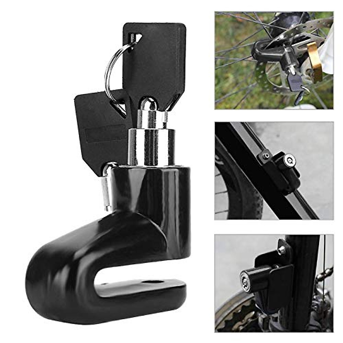 Brake Lock, Practical Disc Lock, Security Protection Convenient General Purpose Professional Use for Bike Motorcycle(Black)