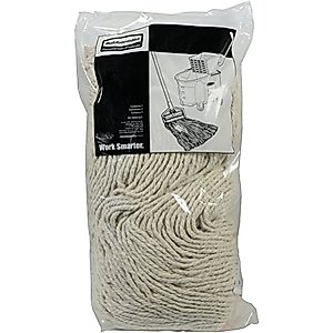 Rubbermaid Commercial Products FGE13600WH00 Universal Headband Cotton Mop, 16 oz (Pack of 12)