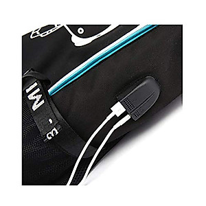 Caiyan Hot Fashion Unisex Supernatural SPN Backpack USB Charging Headphones Bag Laptop Bag School Backpack