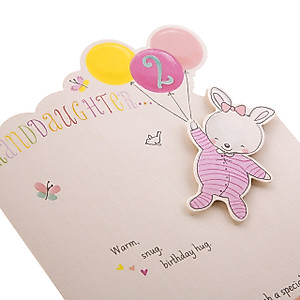 Hallmark Age 2 Birthday Card for Granddaughter - 3D Die-Cut Design