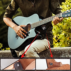 Guitar Strap Locks Buttons Metal End Pins with Mounting Screws for Acoustic Classical Electric Guitar Bass Ukulele