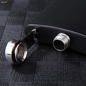 Matte Black Flasks for Liquor Stainless Steel - 8oz Flasks for Liquor Flasks for Women Vodka Alcohol Liquor Flasks for Men Drinking Flasks - Leak Proof Drinking Funnel Flask for Men Whiskey Flask