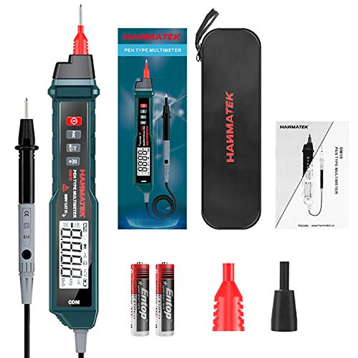 Pen Type Digital Multimeter, Electrical Tester with NCV,AC/DC Voltmeter Ammeter Ohmmeter, Resistance, Live Line Digital Testers with Backlit and Flashlight