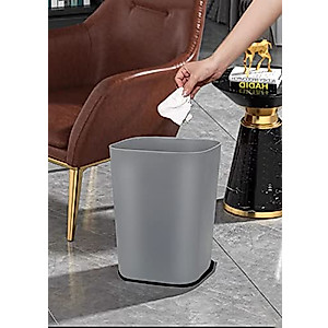 Besli 2 Gallon Small Trash Can Garbage Can Wastebasket for Bathroom Bedroom Kitchen Office,Pack of 3 (Gray)