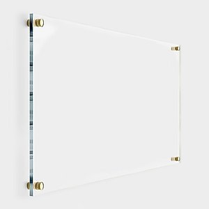 Blank Acrylic Dry Erase Board - Personalized Calendar 2024, Clear Plaque for Wall, Personalized Calendar, Personalized Clear Wall Calendar, Writing Board with Standoffs