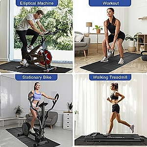 ETUST Treadmill Mat, Foldable Exercise Equipment Mat Non-Slip Durable Exercise Bike Mat High Density Fitness Workout Mats for Home Gym Hardwood Floors Carpet Protection