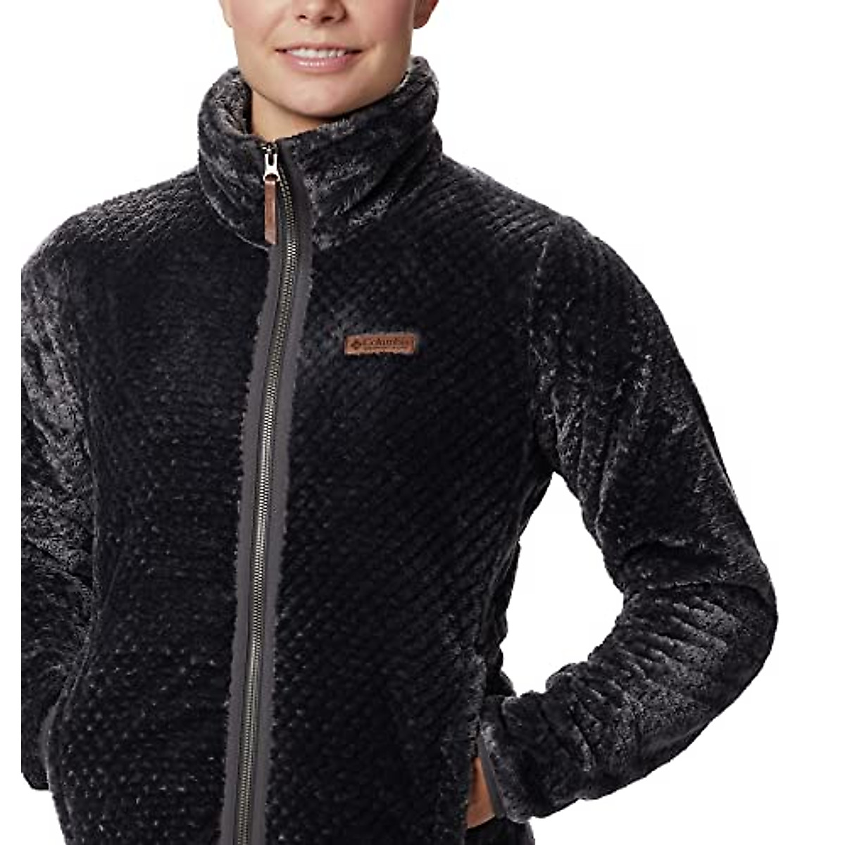 Columbia Women's Fire Side II Sherpa Full Zip, Shark, Large