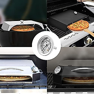 Skyflame 2pcs BBQ Temperature Gauge, 2 Inch Large Dial, Heat Indicator Temp Gauges Grill Thermometer Replacement for Indoor/Outside Pizza Oven Kit