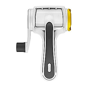 Zyliss Classic Cheese Grater - Handheld Rotary Cheese Grater - Hard Cheese, Vegetable, Nut Grater - Steel Crank Kitchen Shredder for Right- and Left-Handed Cooks - White, 6.5"