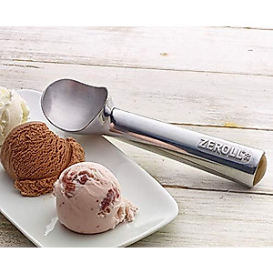Zeroll 1020 Original Ice Cream Unique Liquid Filled Heat Conductive Handle Simple One Piece Aluminum Design Easy Release 40 Scoops per, 2-Ounce, Silver