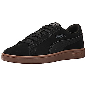 PUMA Men's SMASH V2 Sneaker, Puma Black-Puma Black, 12