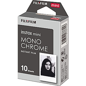 Fujifilm Instax Mini Instant Film Twin Pack (White) & Instax Mini Contact Sheet Film - 10 Exposures & Instax Mini Monochrome Film - 10 Exposures