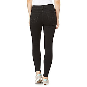 WallFlower Women's Ultra Skinny Mid-Rise Insta Soft Juniors Jeans (Standard and Plus), Black, 13