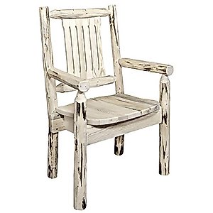 Montana Woodworks Montana Collection Captain's Chair with Ergonomic Wooden Seat, Ready to Finish