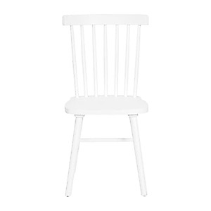 Flash Furniture Solid Wood Spindle Back Armless Kitchen or Dining Room Chairs-No Assembly Required, (Pack of 2), White Visit The Store