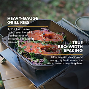 FINEX Cast Iron Lean Grill Pan, Pre-Seasoned - 10 in