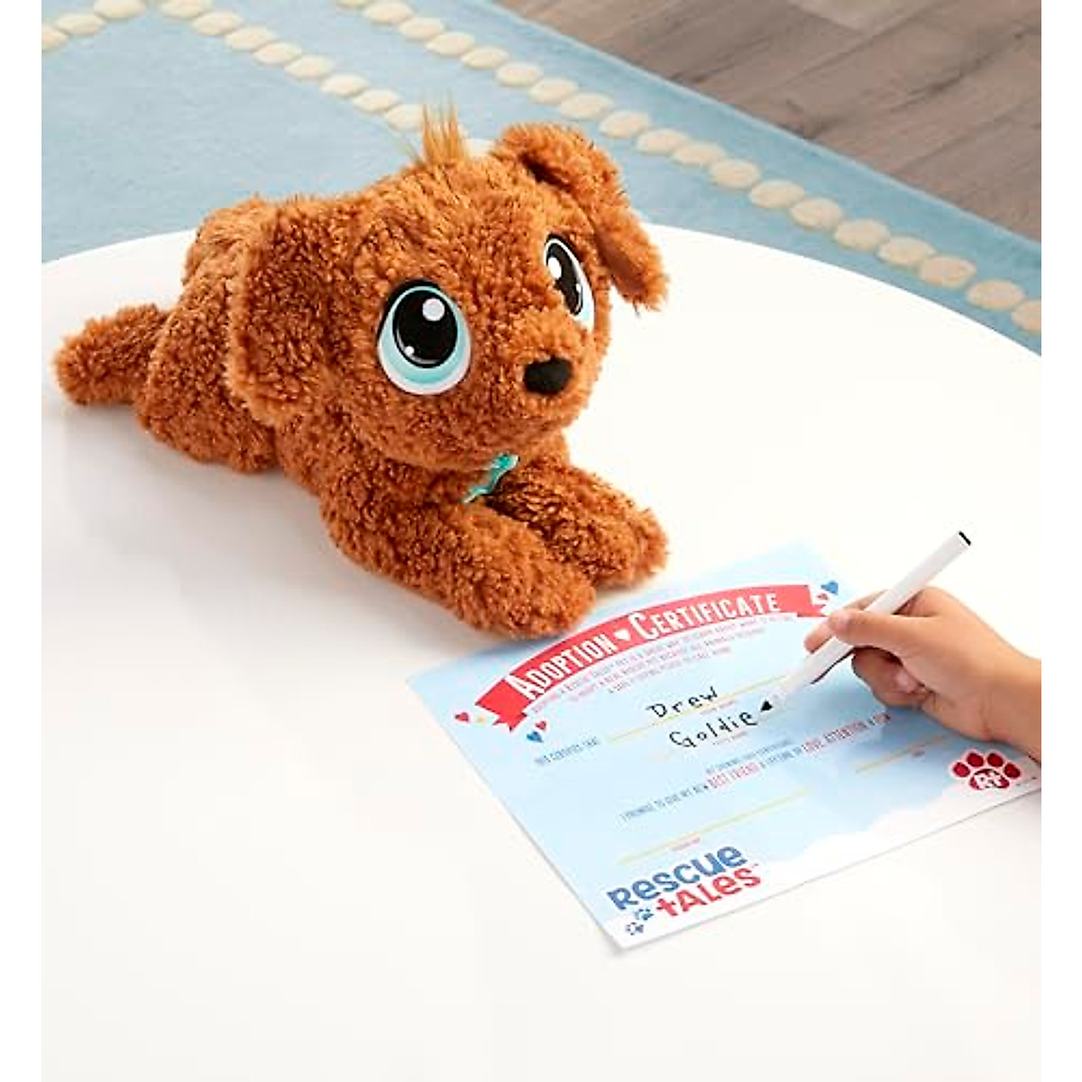 Little Tikes Rescue Tales Tickle Pup, Interactive Cuddly Soft Plush Goldendoodle Kids Toy Dog, for Girls, Boys Ages 3+