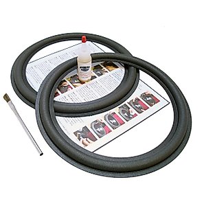 Springfield Speaker 12" Subwoofer Foam Surround Edge Repair Kit - 2 Speaker Kit - Only Compatible with JL Audio 12W3 and 12W3v2