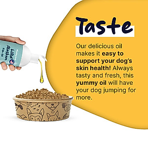 Wild Alaskan Salmon Oil for Dogs with Pollock Oil - 8 oz of Pollock and Salmon Oil, Omega 3 Fish Oil, EPA, and DHA - Dogs Skin and Coat Supplement - Made in USA