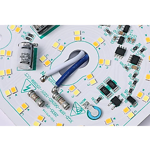 Ledytech 3.93'' LED Retrofit Light Kit for Ceiling Flush Light Ceiling Fan Light Replacement Panel PCB 18W Color Temperature Adjustable 3000K 4500K 6000K 2200LM 120V CRI90 Dimmable