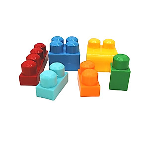 STJOYOPY 88PCS Big Building Blocks with Blue Building Bag Educational STEM Toys Gift for Kids and Toddlers