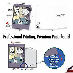 NobleWorks - 10 Assorted Happy Birthday Cards - Funny Bday Greeting Cards with Cartoons, Bulk Boxed Notecard Set - Dog Days A2665BDG