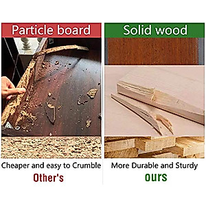 Industrial Small Bookshelf Bookcase Solid Wood 3 Tier Storage Rack Shelf for Small Space, Kitchen, Bathroom, Living Room, Office, 24.5" L x 13" W x 37" H